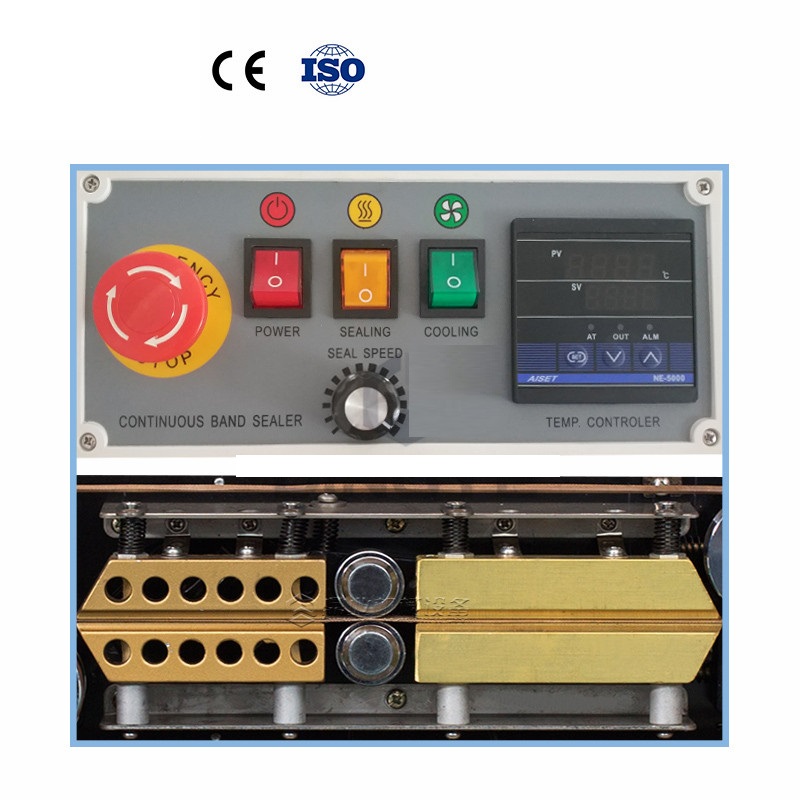 FR-900L Semi-automatic Horizontal Plastic Pouch Bags Continuous Band ...